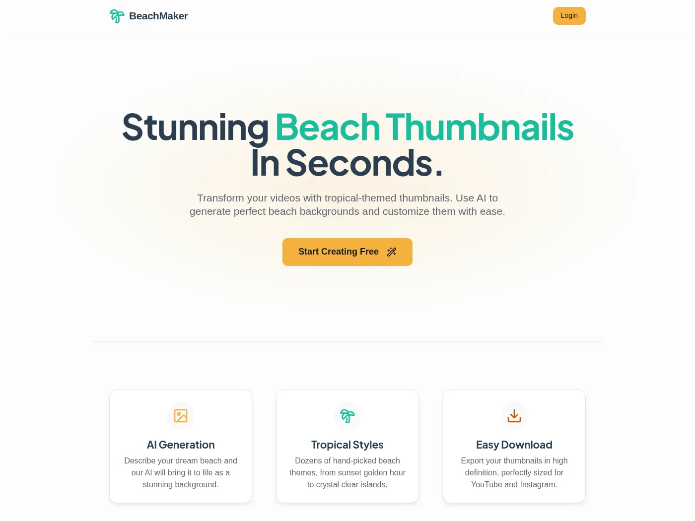 Beach Thumbnail Maker