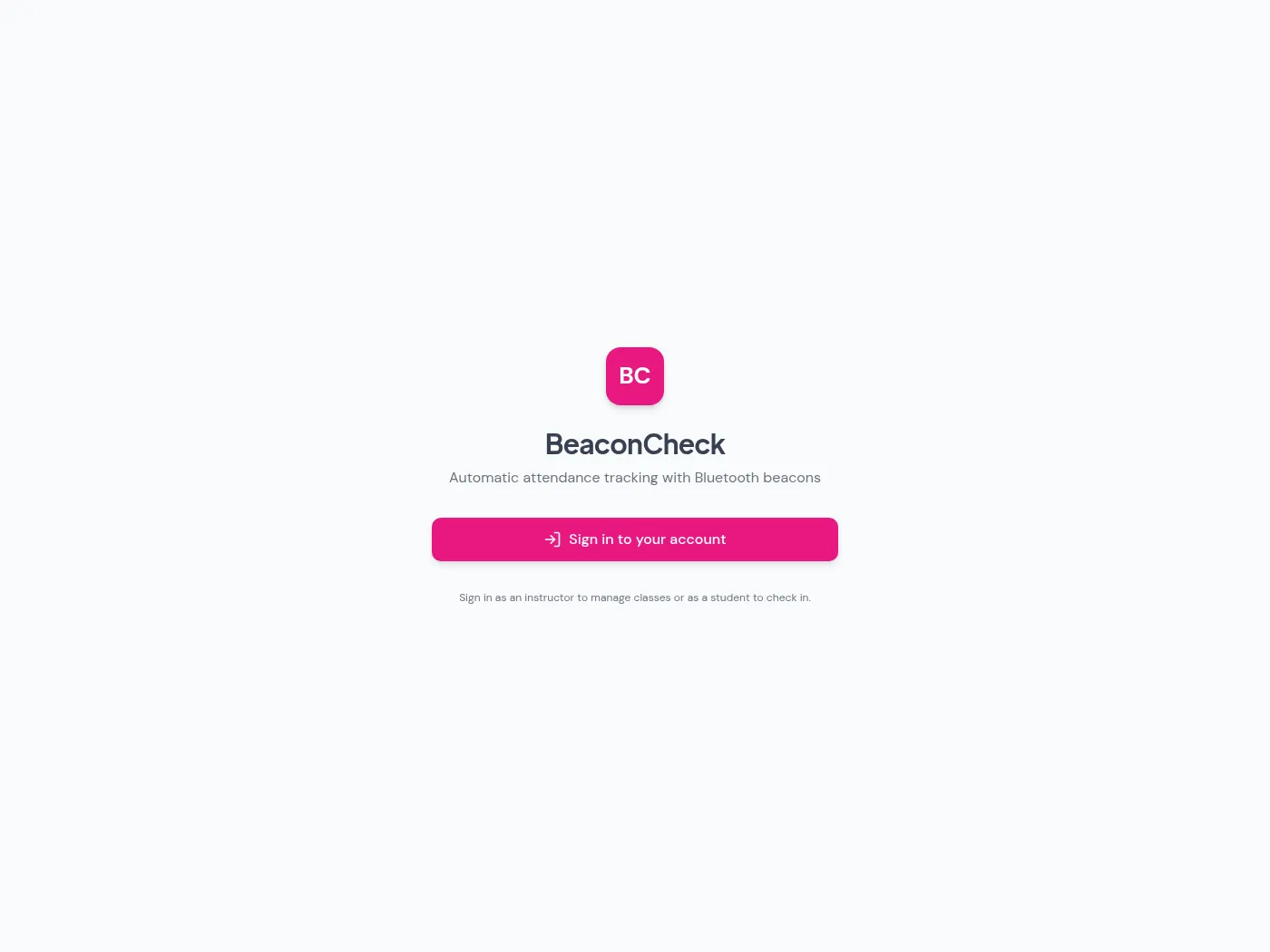 BeaconCheck Attendance System