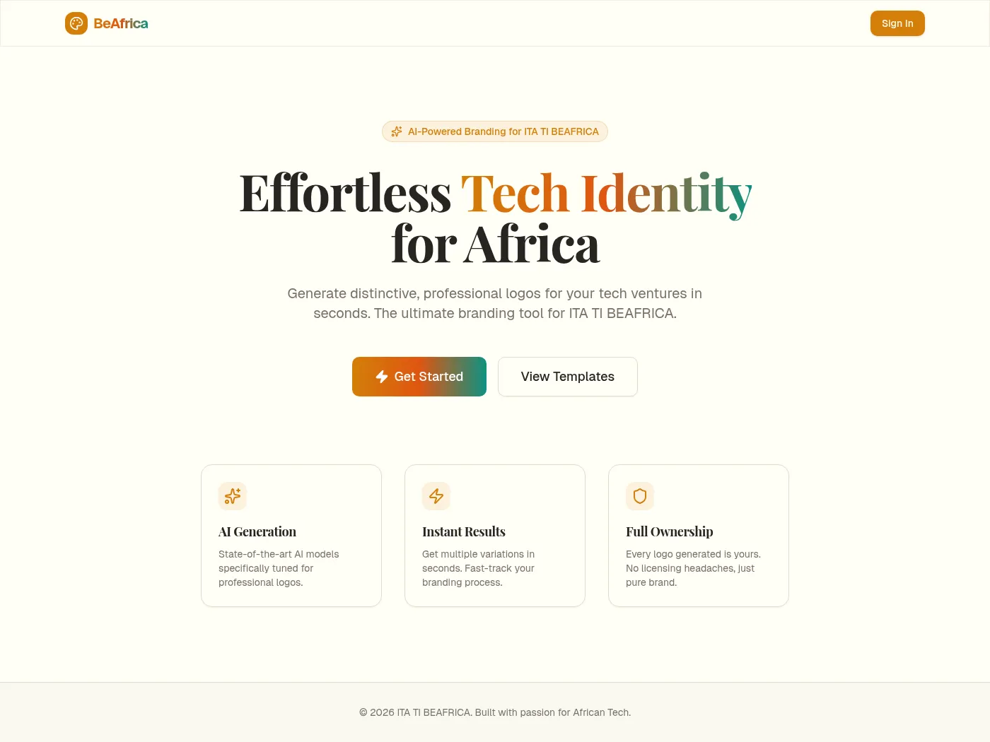 BeAfrica Logo Generator