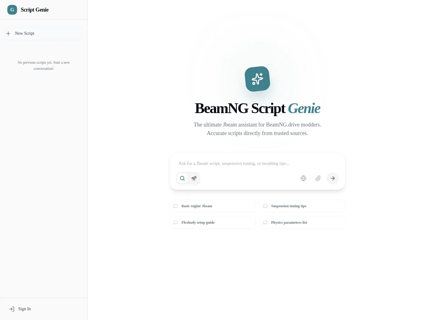 BeamNG Script Genie