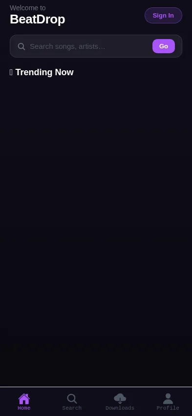 BeatDrop Music App
