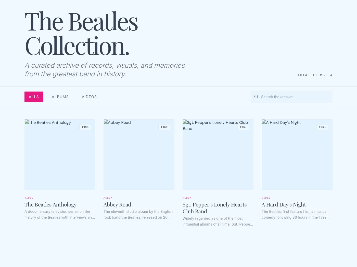 Beatles Collection Hub