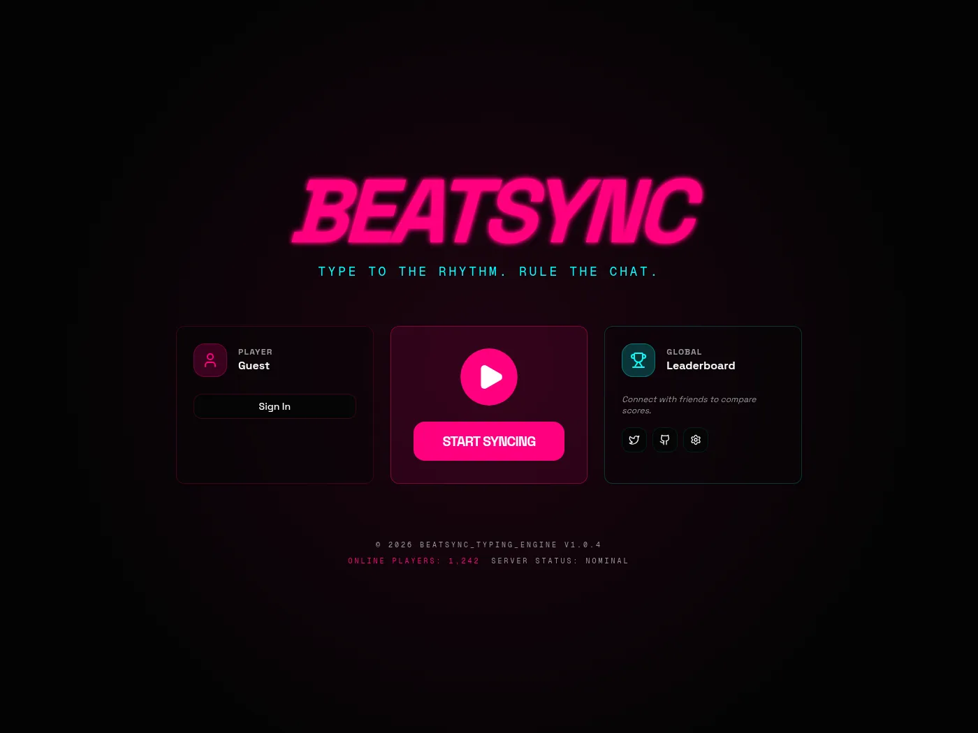 BeatSync Typing Game