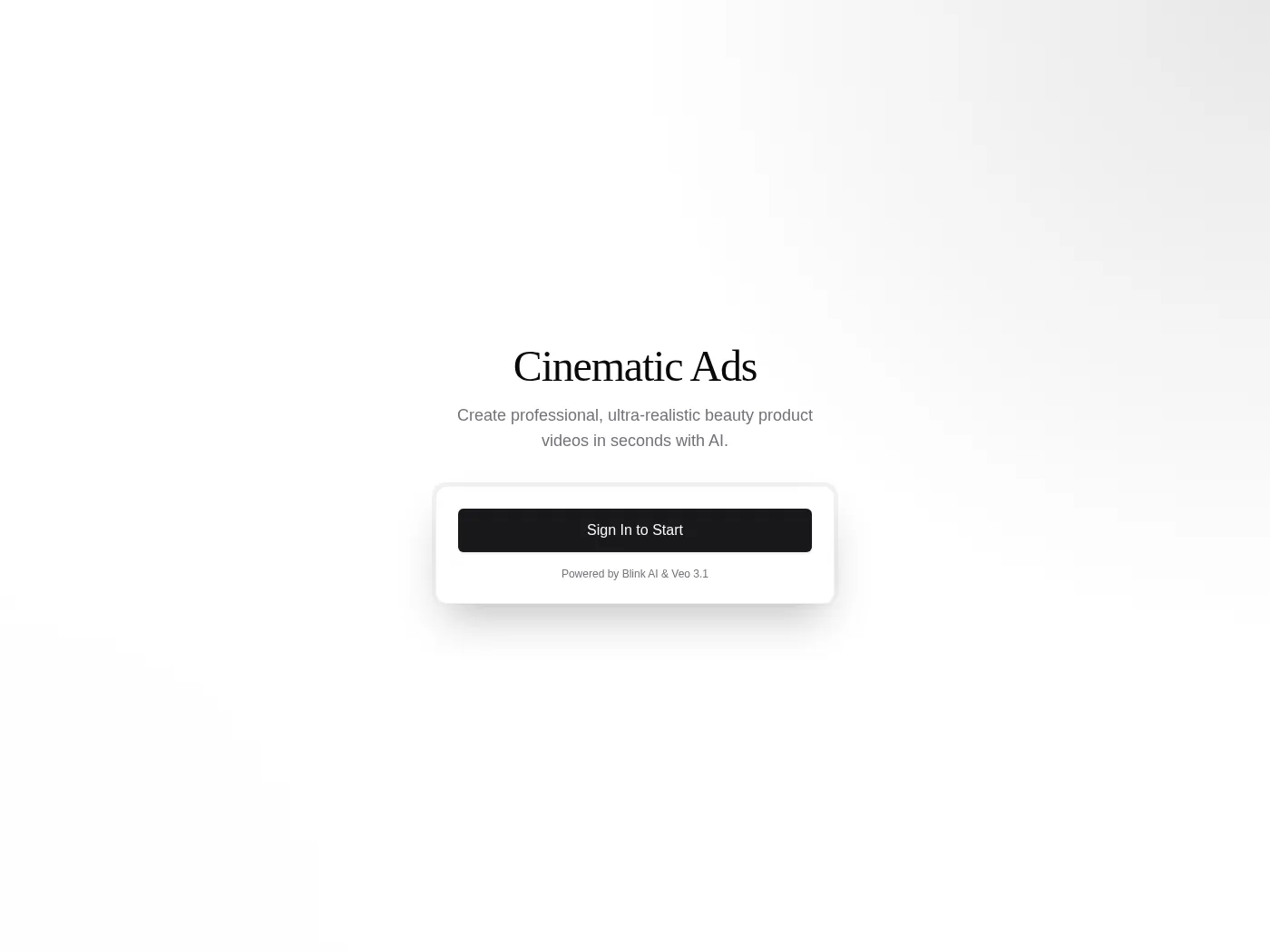 Cinematic Beauty Ad Visualizer