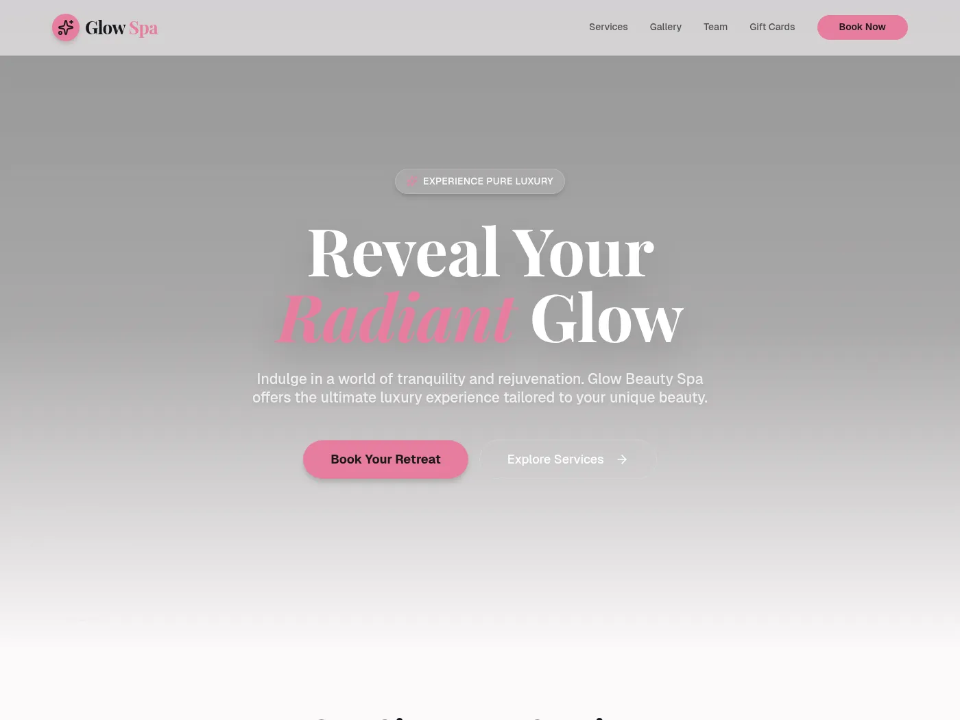 Glow Beauty Spa Web