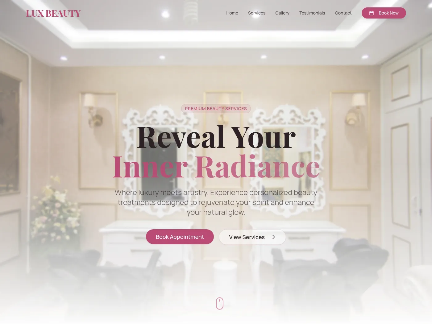 Lux Beauty Salon Website