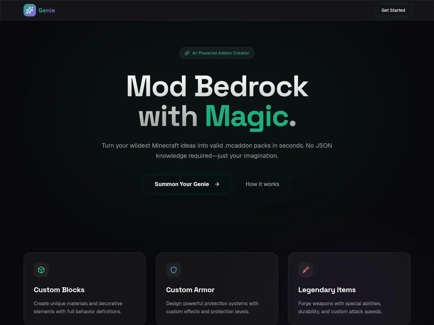 Bedrock Addon Genie