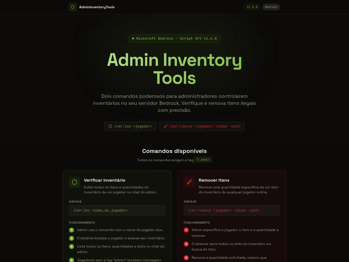 Minecraft Admin Commands