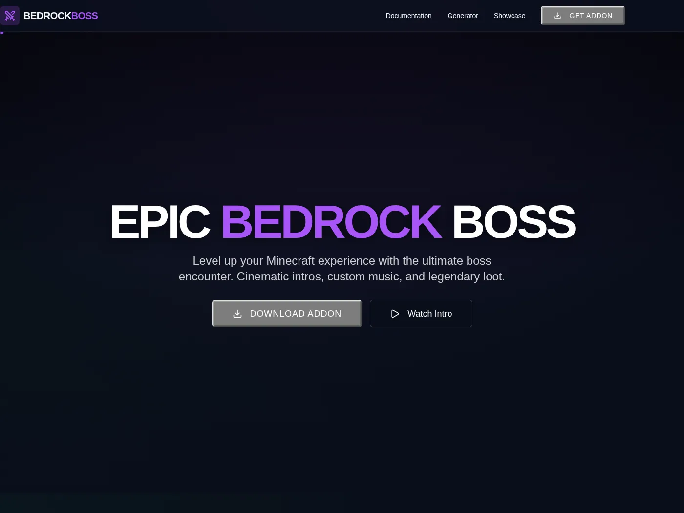 Epic Bedrock Boss Addon