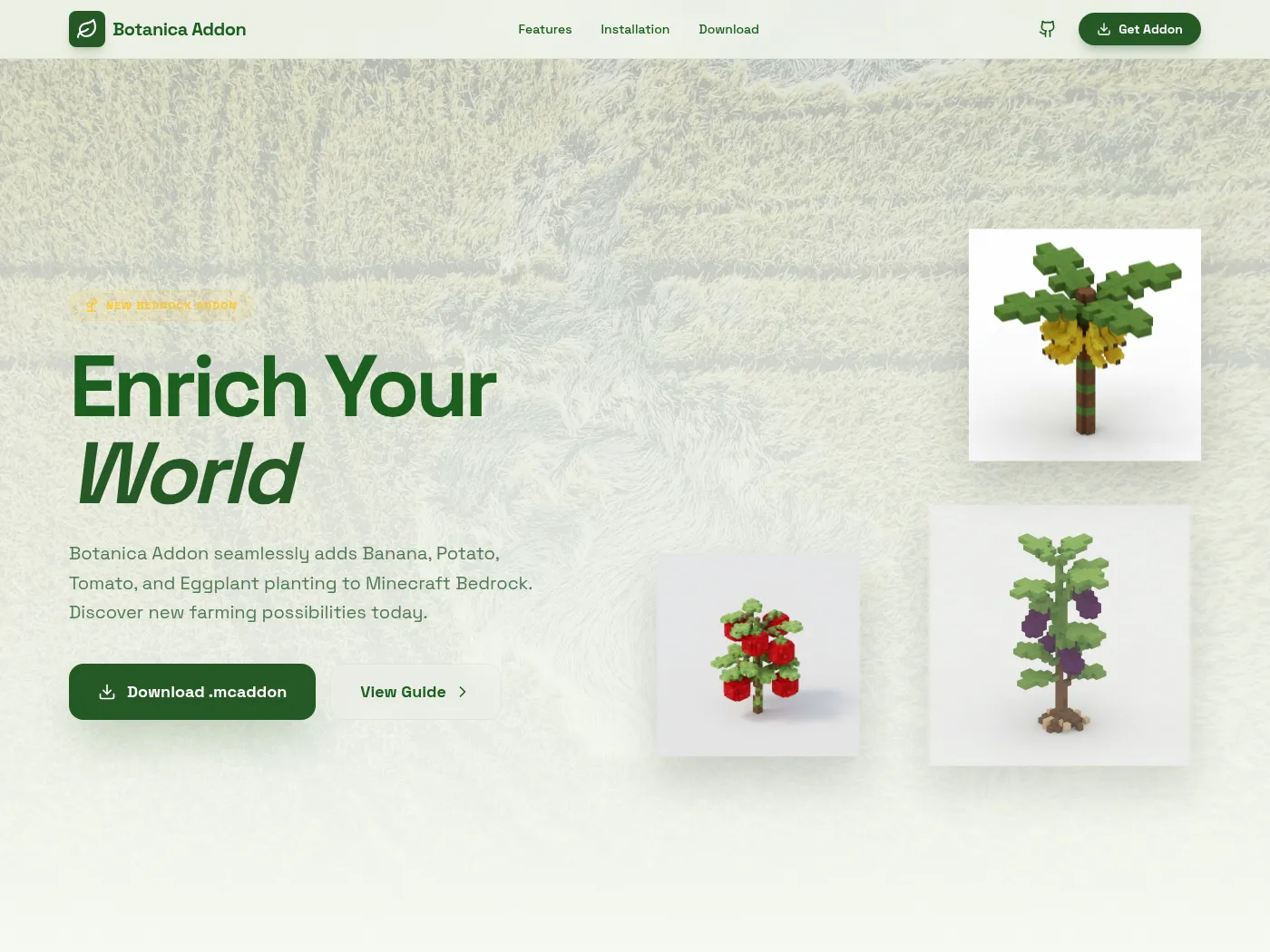 Minecraft Botanica Addon