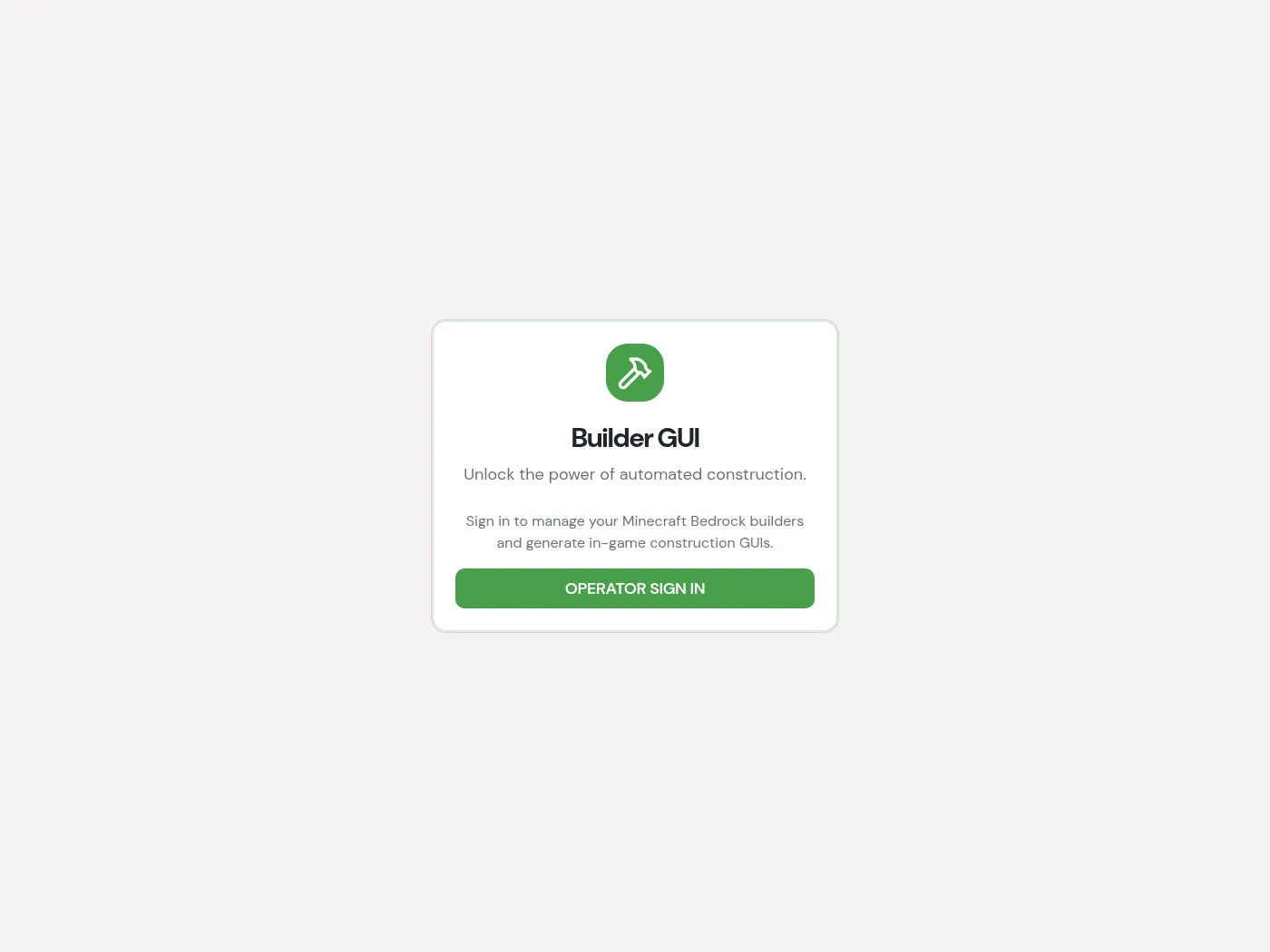 Minecraft Builder GUI