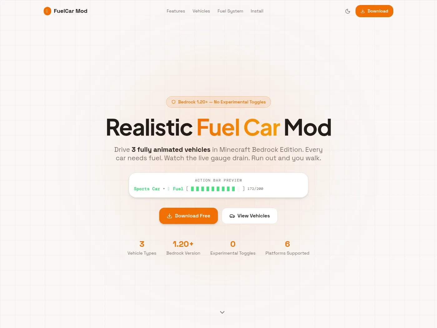 Realistic Fuel Car Mod