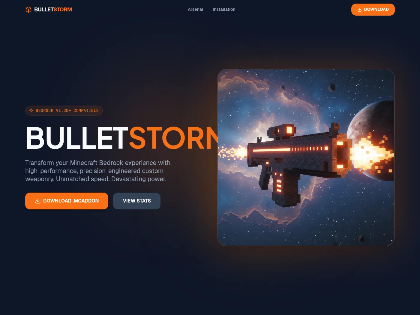 BulletStorm Bedrock Addon