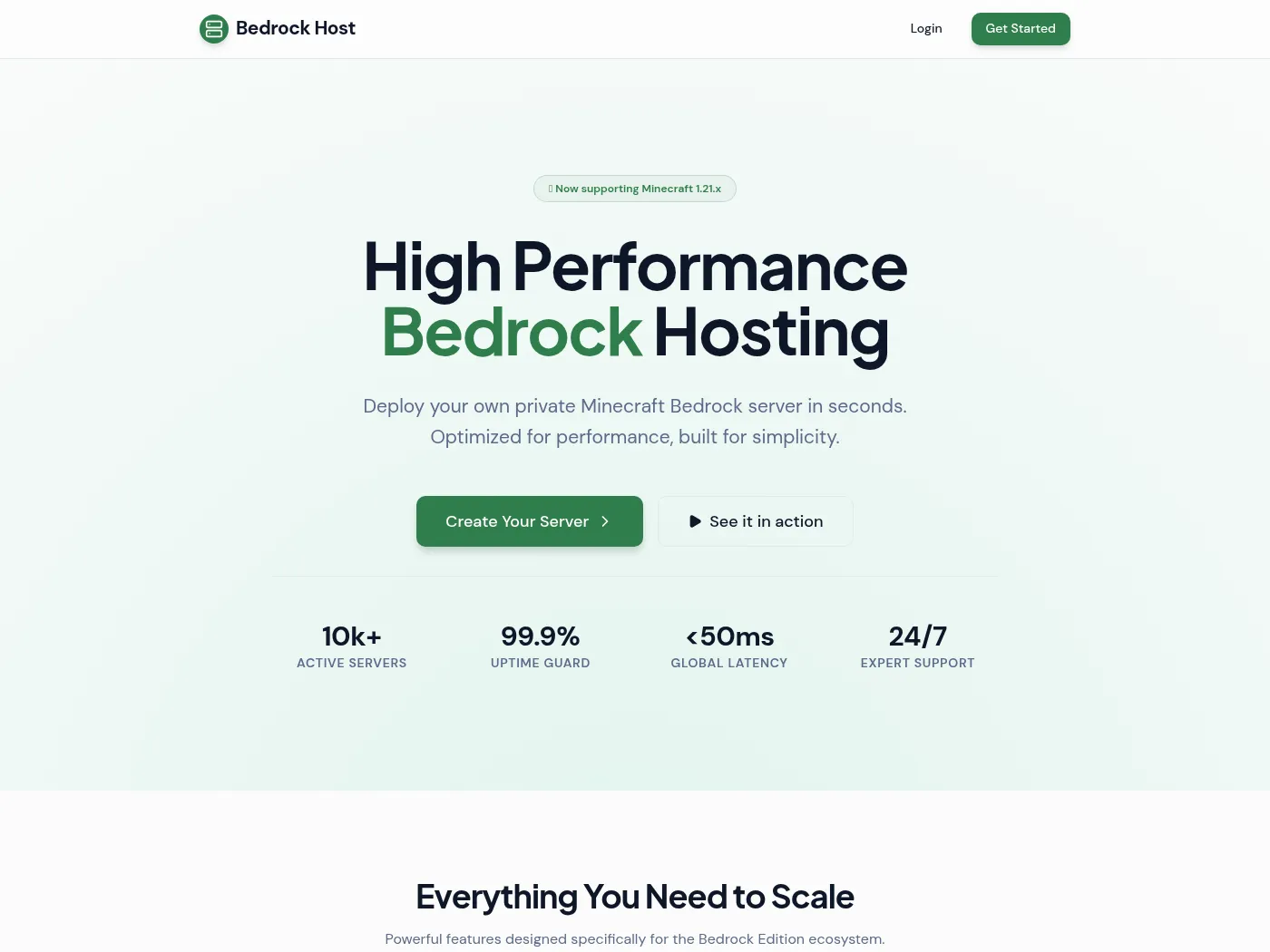 Bedrock MC Server Host