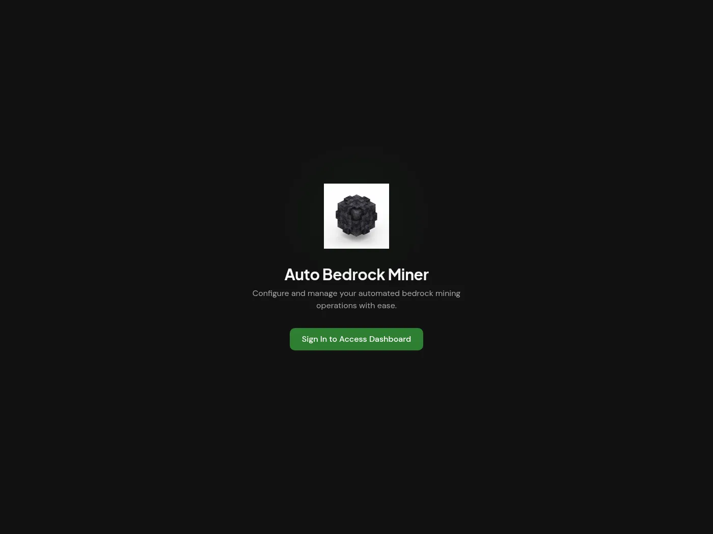 Auto Bedrock Miner