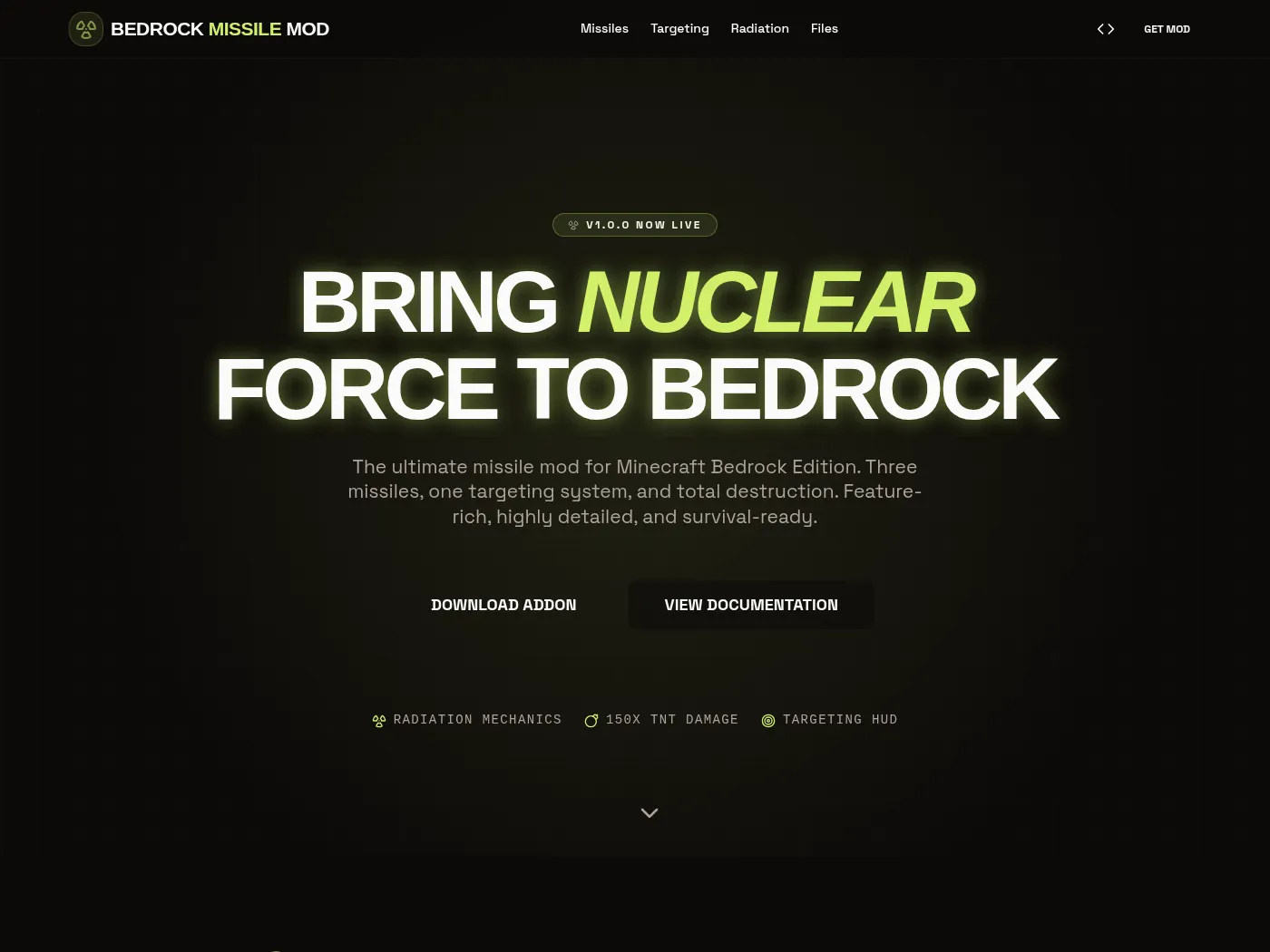 Bedrock Missile Mod