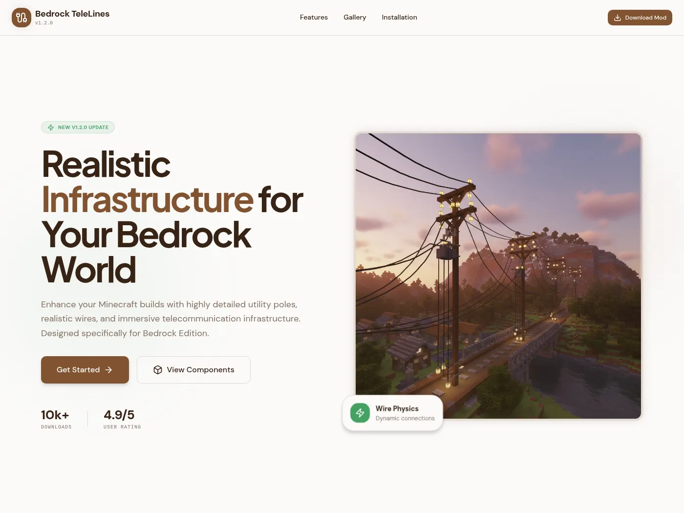 Bedrock TeleLines Mod