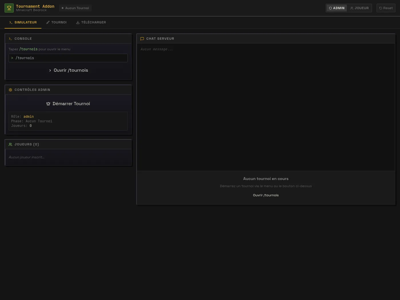 Minecraft Tournament Addon
