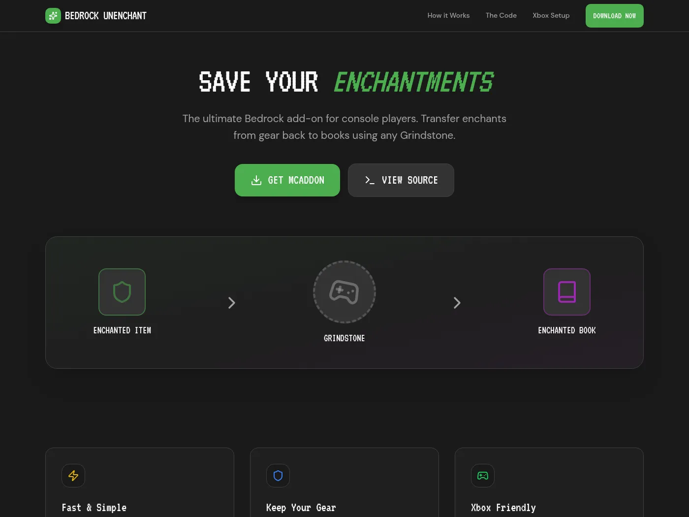 Bedrock Unenchanting Add-On