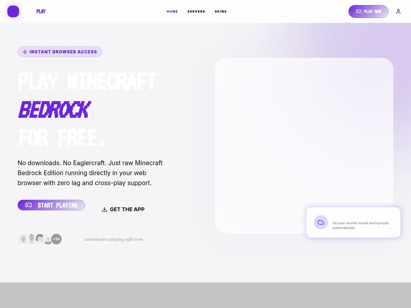 BedrockPlay Web Client