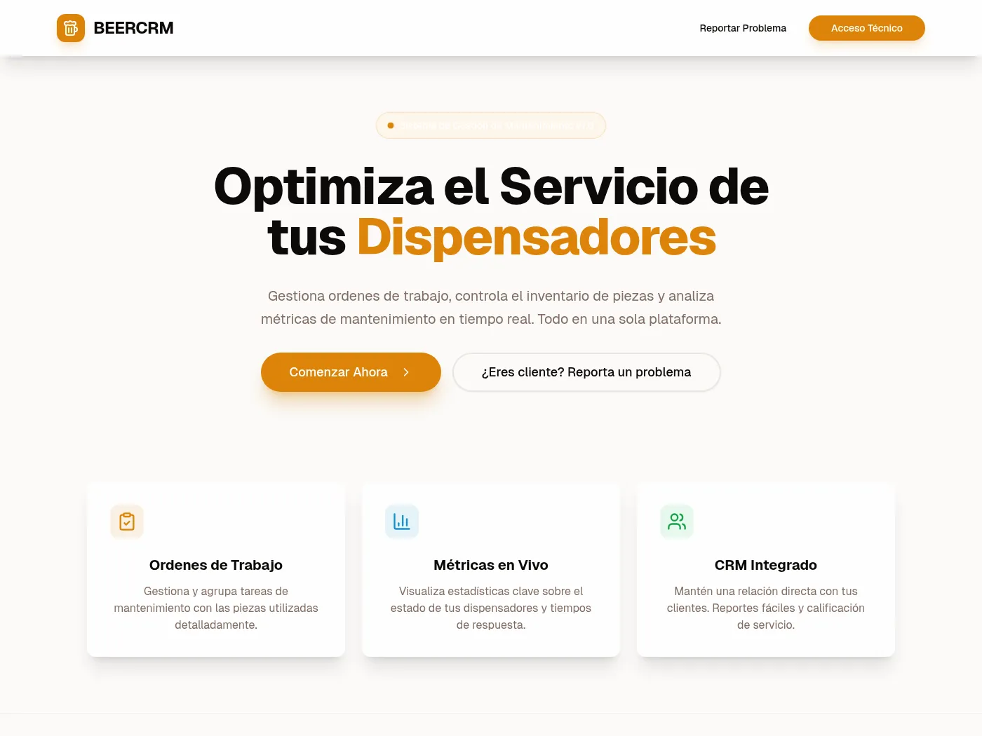 Beer Dispenser CRM