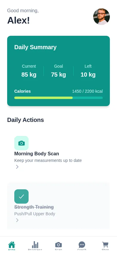 BeginFit Transformation App