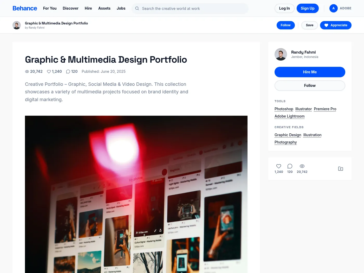 Behance Portfolio Clone