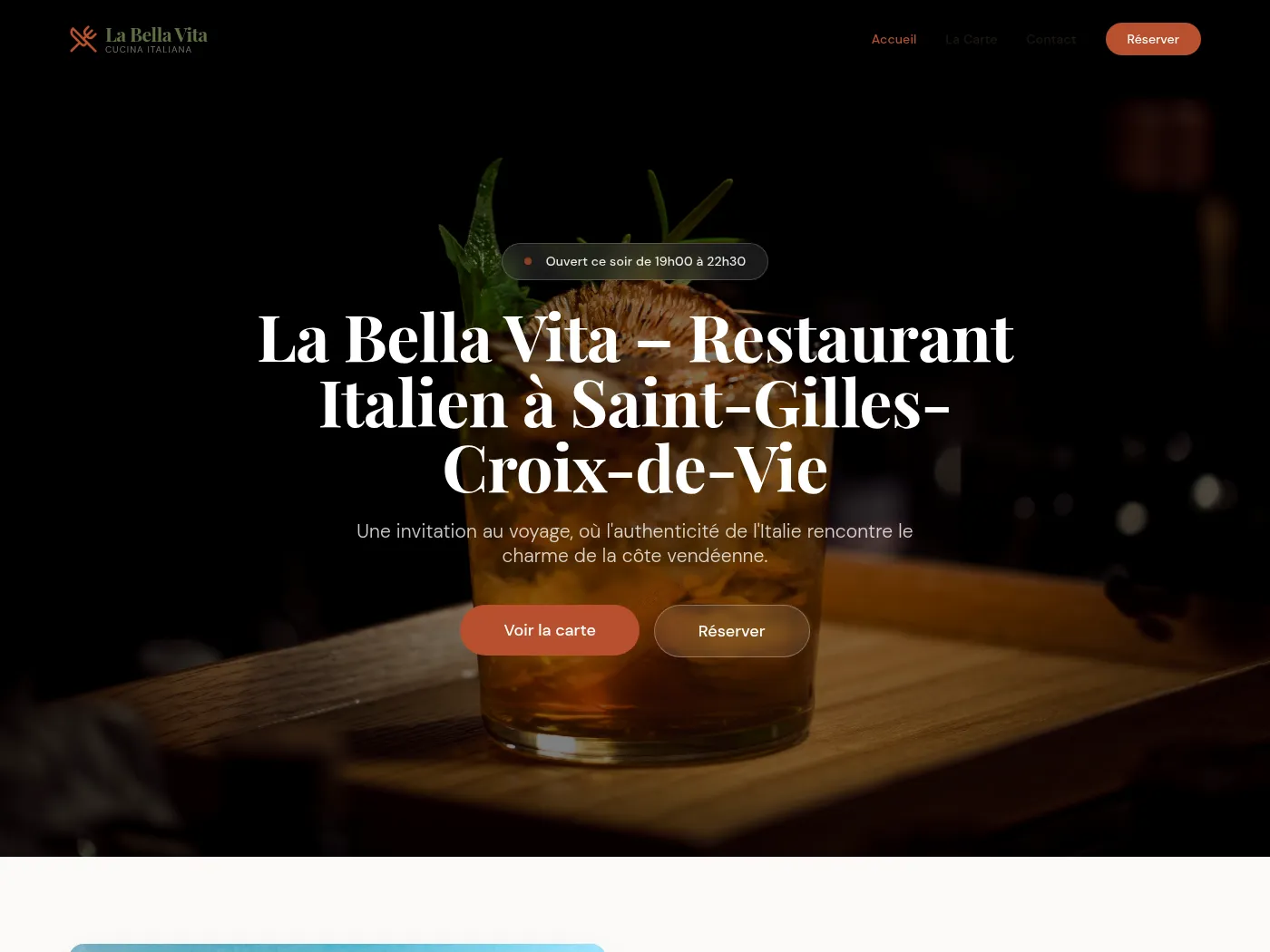 La Bella Vita Restaurant Site