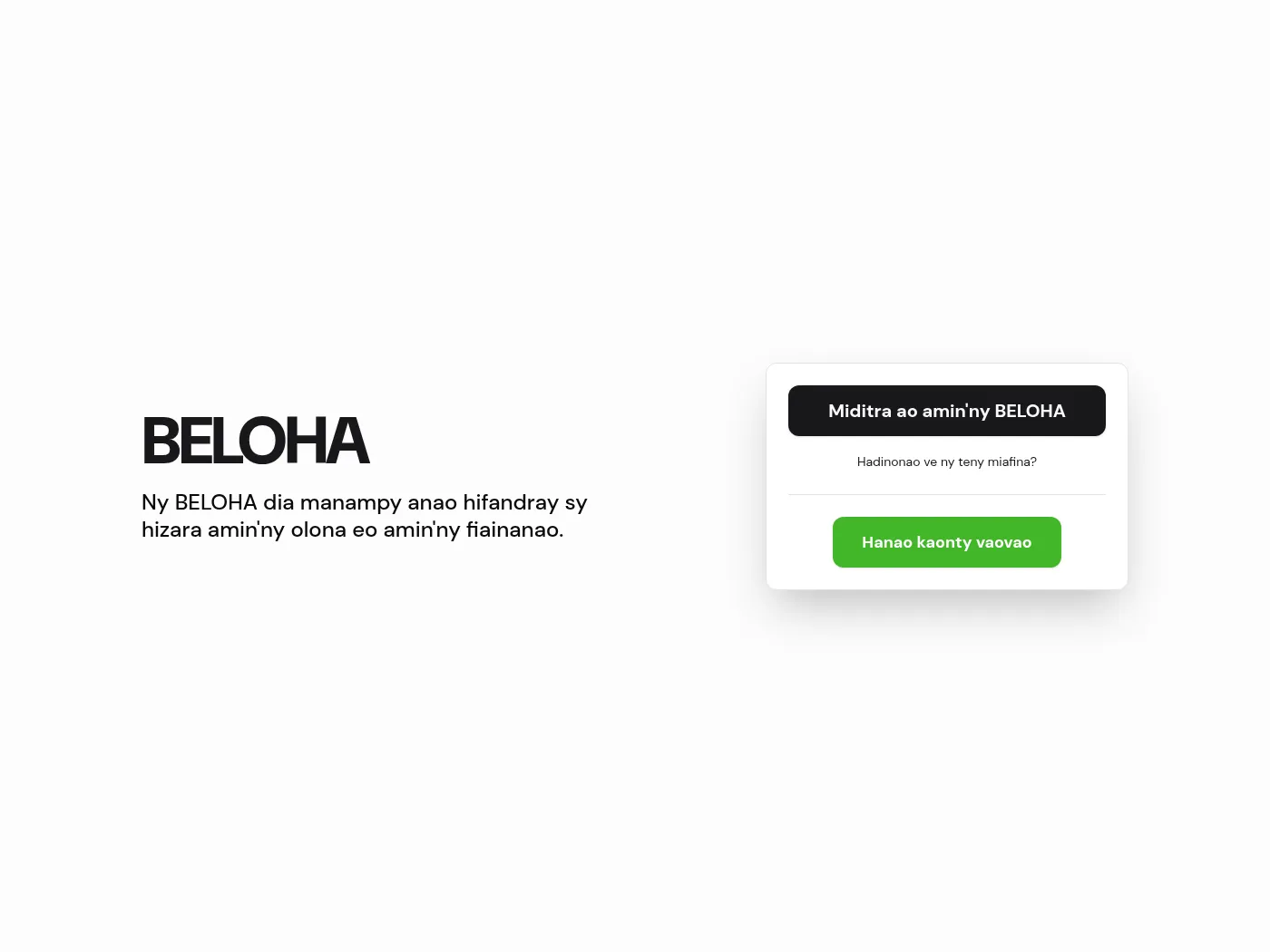 Beloha Social Network