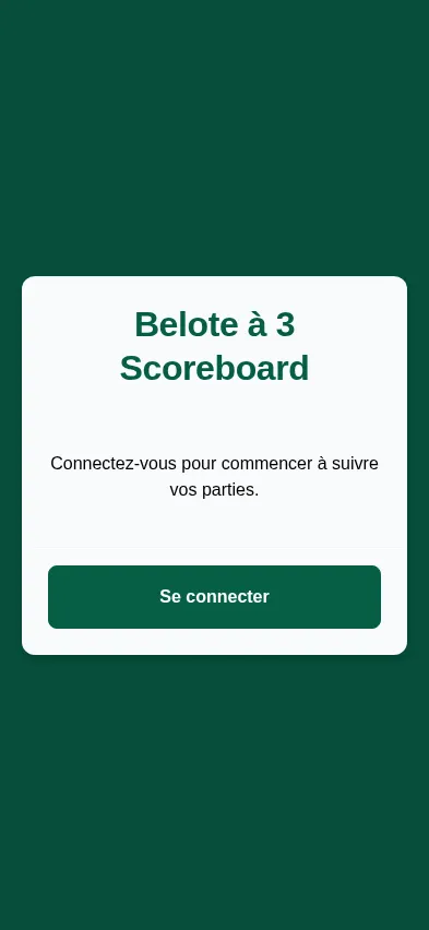 Belote Scorekeeper Mobile