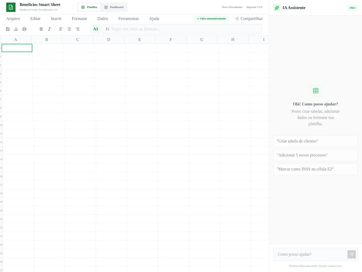 Benefícios Smart Sheet
