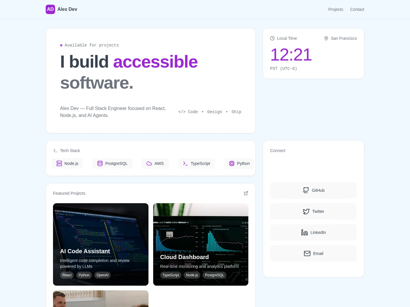 BentoGrid Portfolio