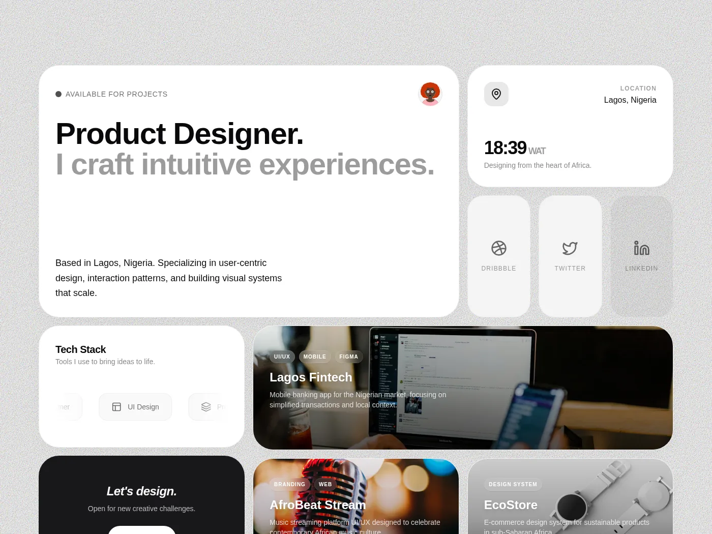 BentoGrid Portfolio (Remix)