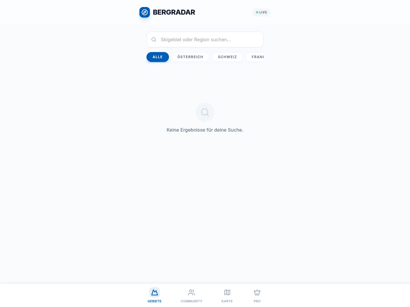 BergRadar Webapp