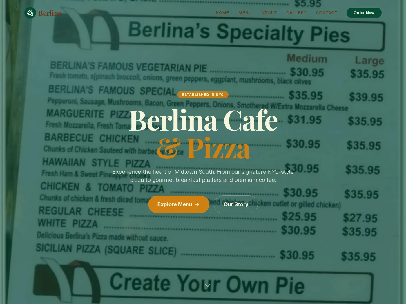Berlina Cafe Web Experience