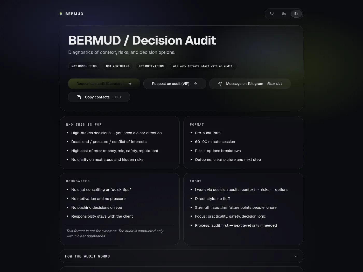 BERMUD Audit Web