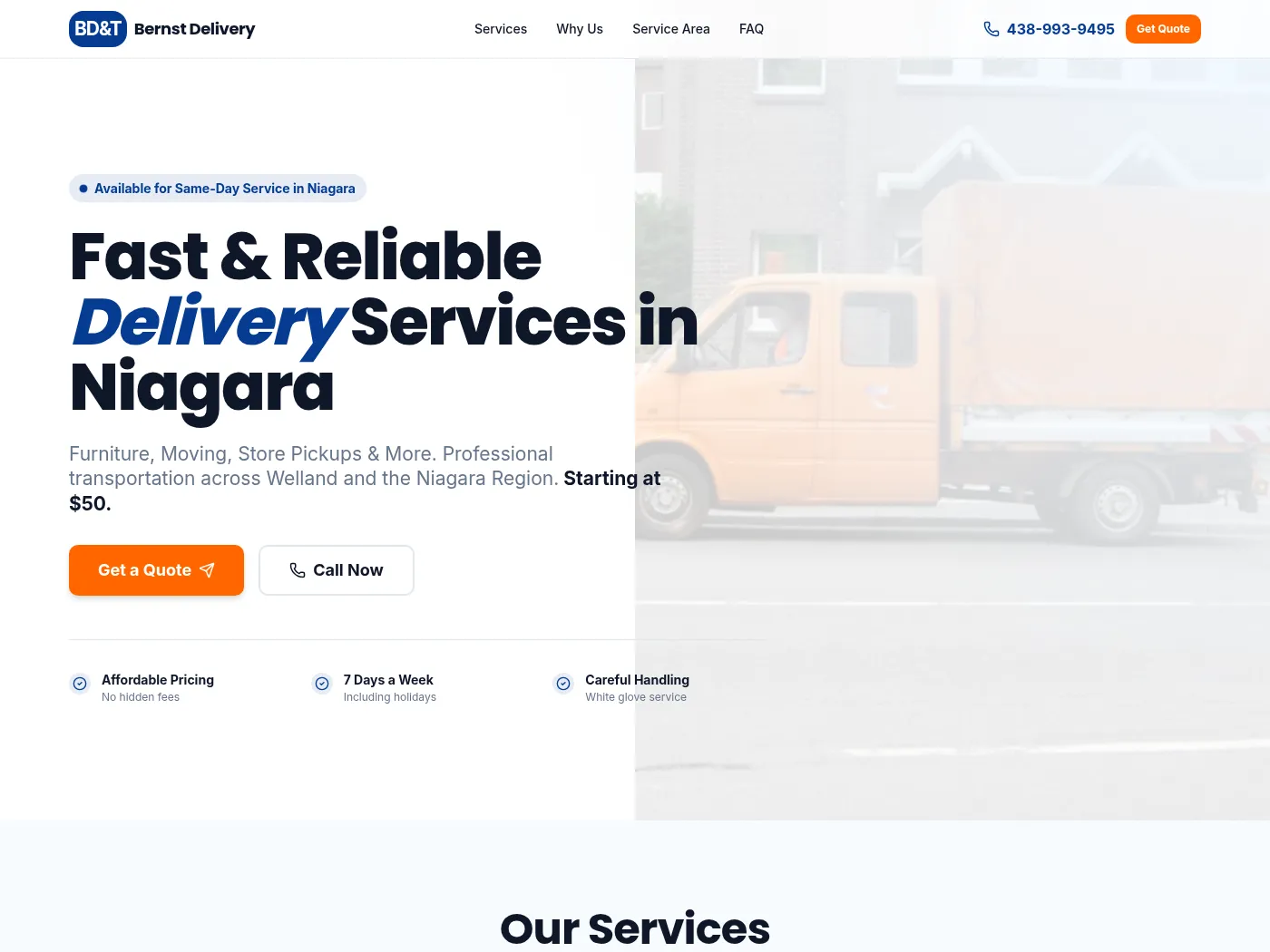 Bernst Delivery Website