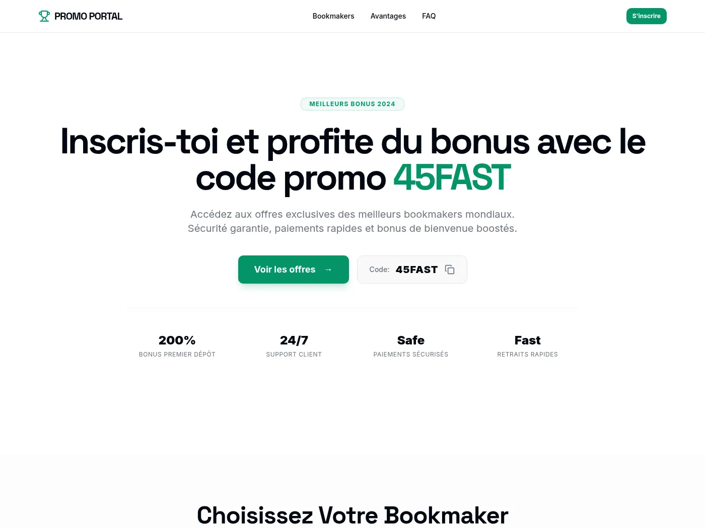 Sportsbook Promo Portal
