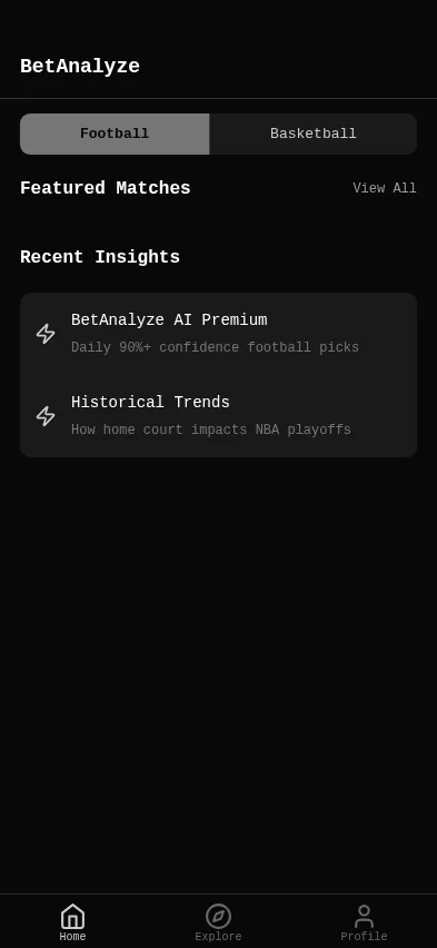 BetAnalyze Sports App