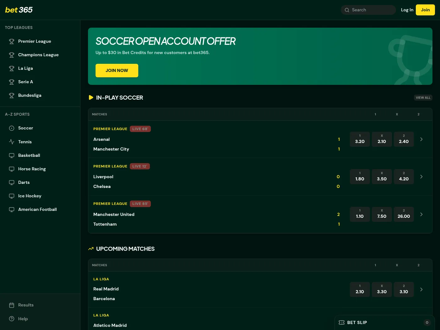 Bet365 Clone