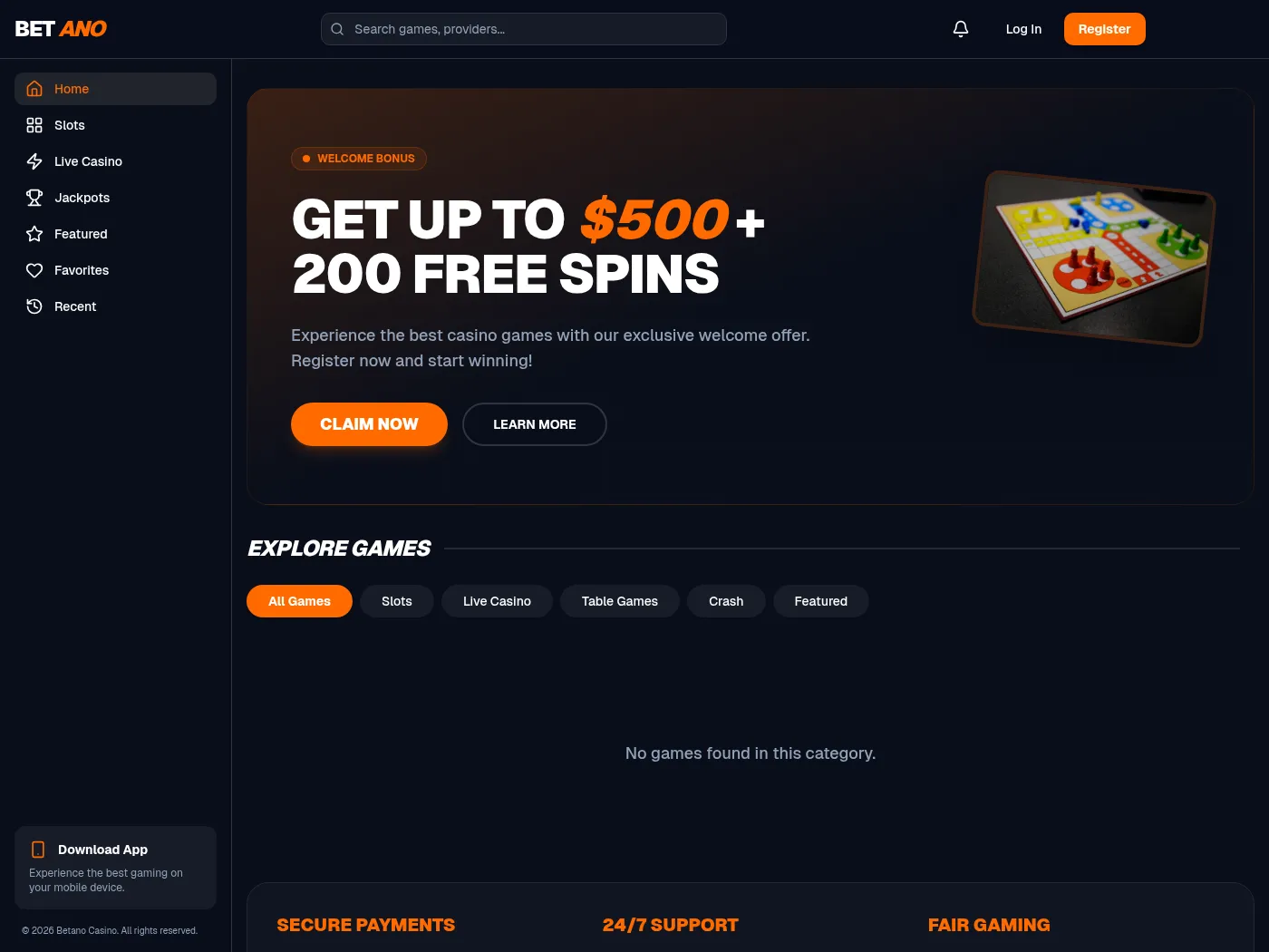 Betano Casino Preview