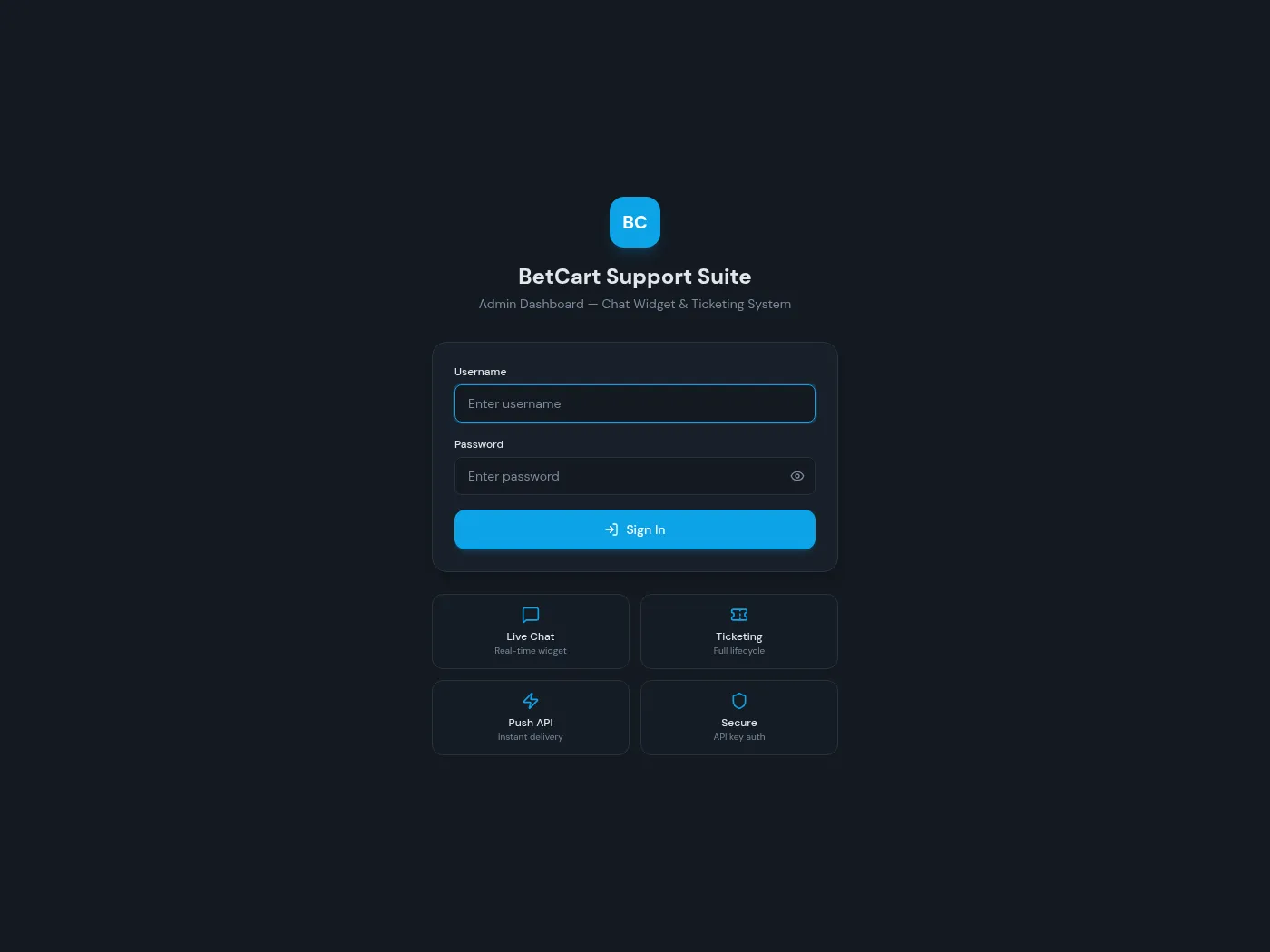 Betcart Support Suite