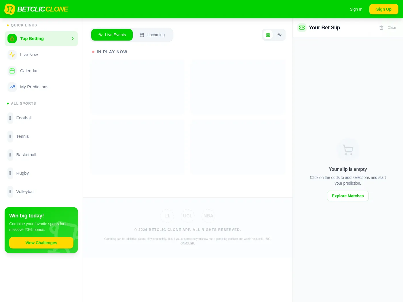 Betclic Clone