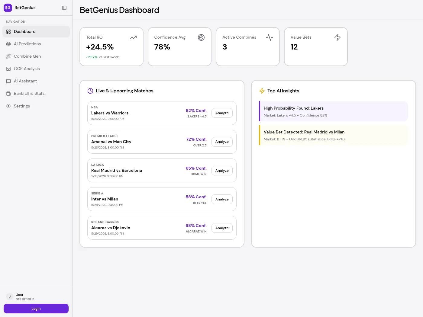 BetGenius AI Platform