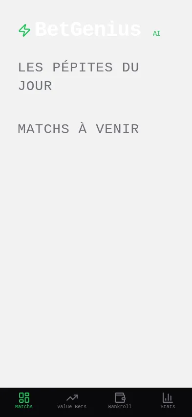 BetGenius AI Dashboard