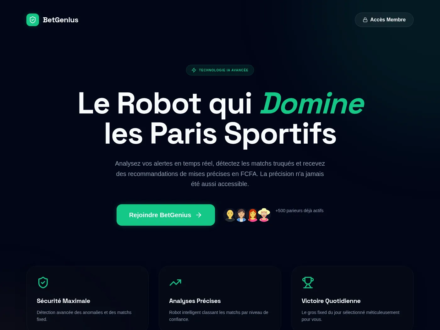 BetGenius Dashboard