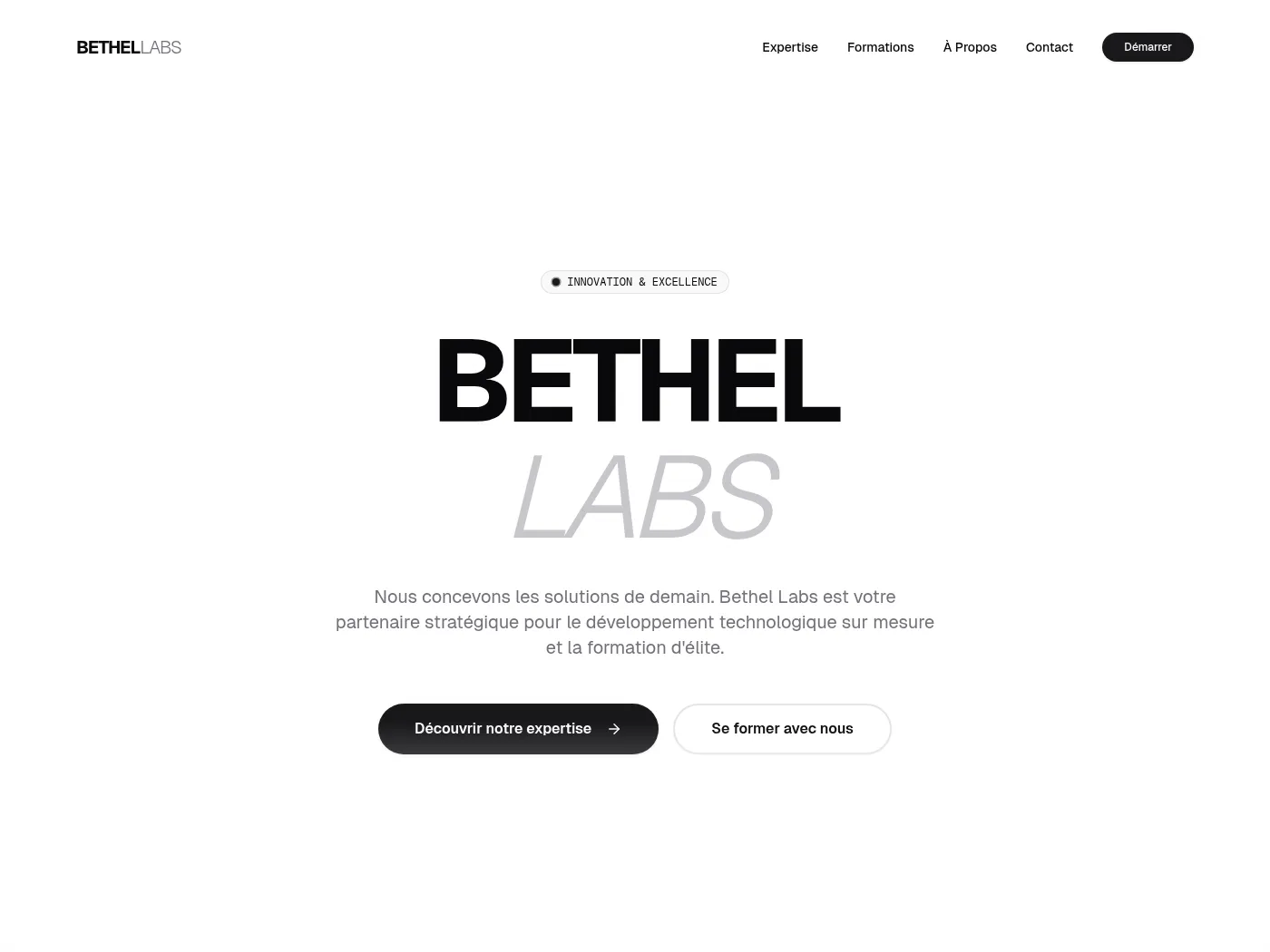 Bethel Labs Promo Site