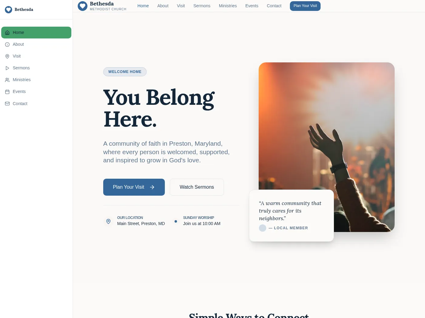 Bethesda Church Web Portal