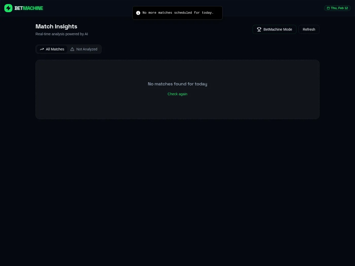BetMachine Football Insights