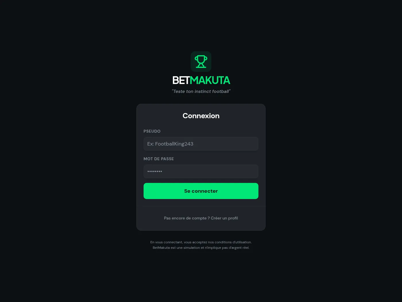 BetMakuta Football Sim
